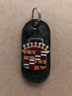 Vintage Leather Car Keychain Vintage Key Ring Key Fob Cadillac Classic ...