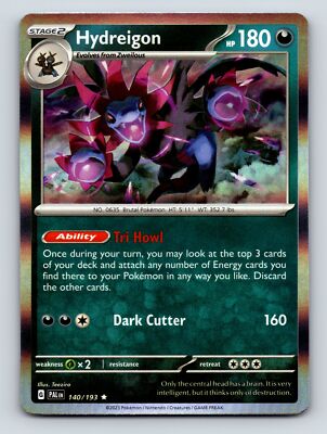 Stage 2 Hydreigon HP 180 Tri Howl Ability Dark Cutter Rarity Dark Blue ...