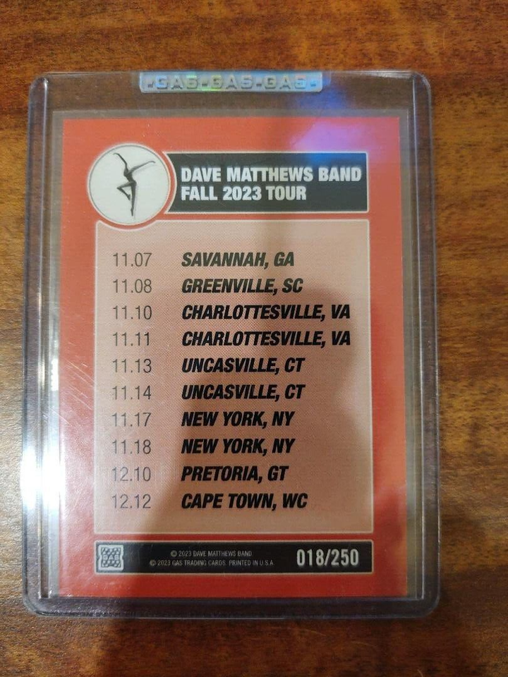 Dave Matthews Band DMB trading Card 11/17/23 🌜🌜MSG NYC | eBay