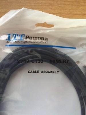 !New! Pomona 2249-C-120 Coaxial Cable Assembly BNC Male to Male 120"L ...