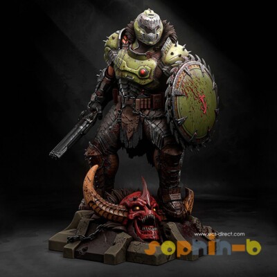 Doomguy Doom Resin 1:6 Scale Model Kit Unpainted 3d Print GK Statue ...