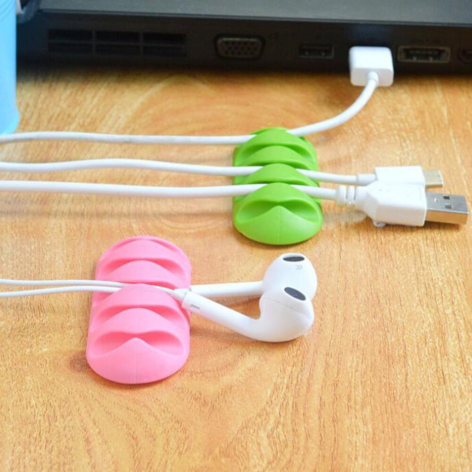 3Pcs 5Hole Cable Clips Self-Adhesive Cord Management Wire Holder ...