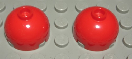 LEGO Stone Dome Round 2x2x1 Red 2 Piece | eBay