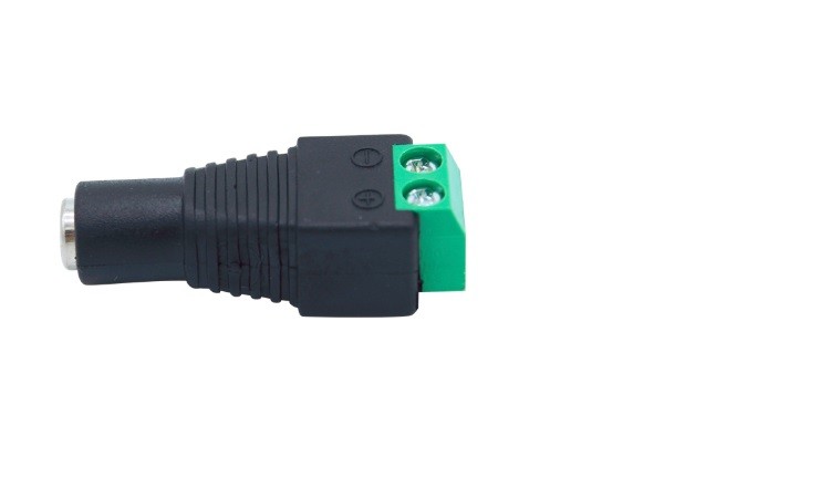 12V DC CCTV Female Power Balun Connector Adapter Plug Jack Socket Cable ...