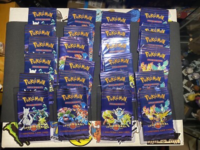 ⭐️🔥 (4) Legendary Collection Empty Packs! Rare Pokémon Packs! W/ Cases ...