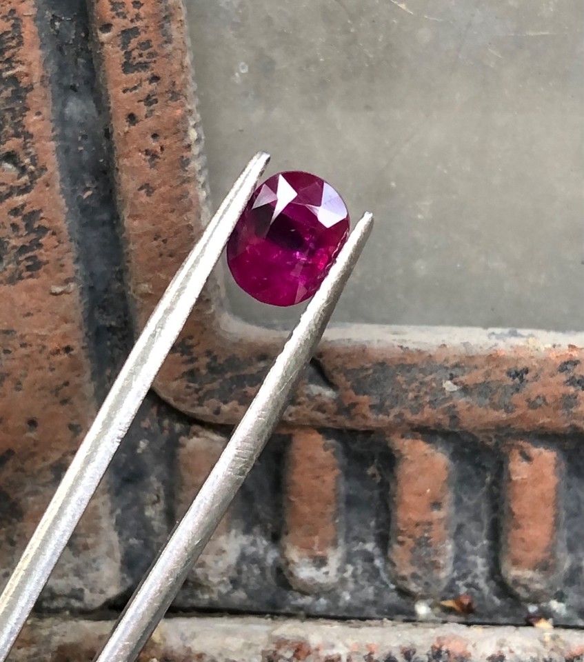 1.75 Cts Natural ruby Purplish Red Color Oval Shape gemstone From ...