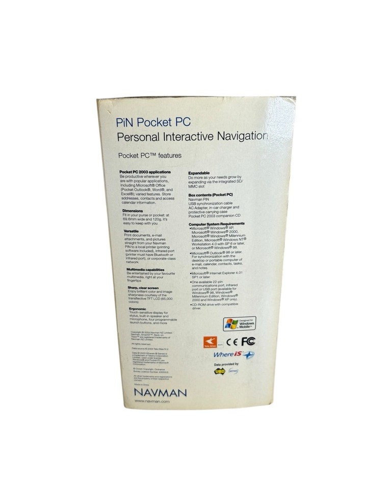 Navman PiN Pocket PC GPS Navigation System Boxed Complete Fully Working ...