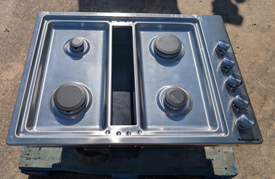 KitchenAid 30" 4 Burner Gas Downdraft Cooktop Model: KCGD500GSS | eBay