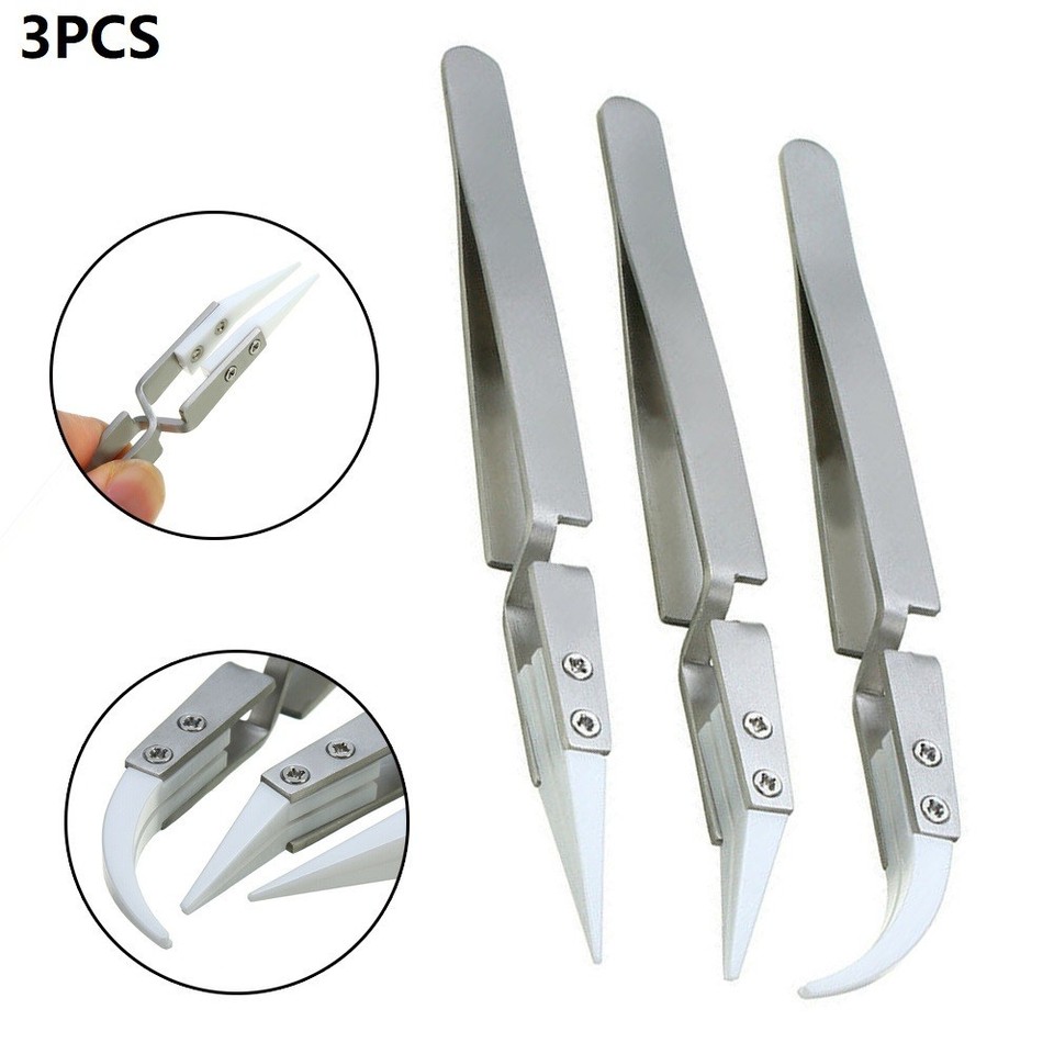 Tweezer Non Conductive Stainless Steel Straight Tweezer 135-140mm ...