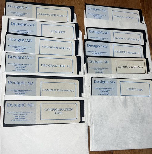 DesignCAD Vintage Software PC 11 5.25 Floppy Disks | eBay