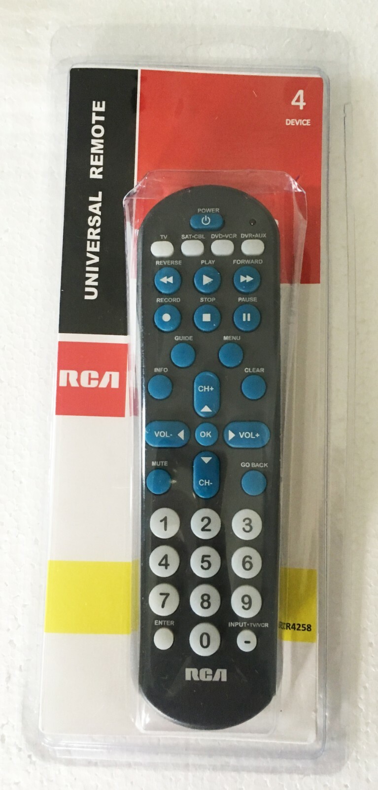 RCA Universal Remote 4 Device Manufacturer Refurbished Batteries Not ...