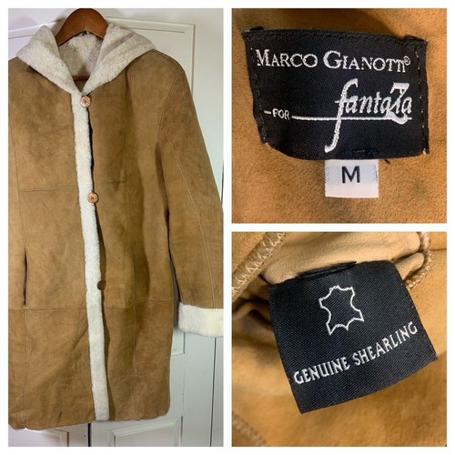 Marco Gianotti Fantazia Genuine Shearling Coat Authentic Sheepskin ...