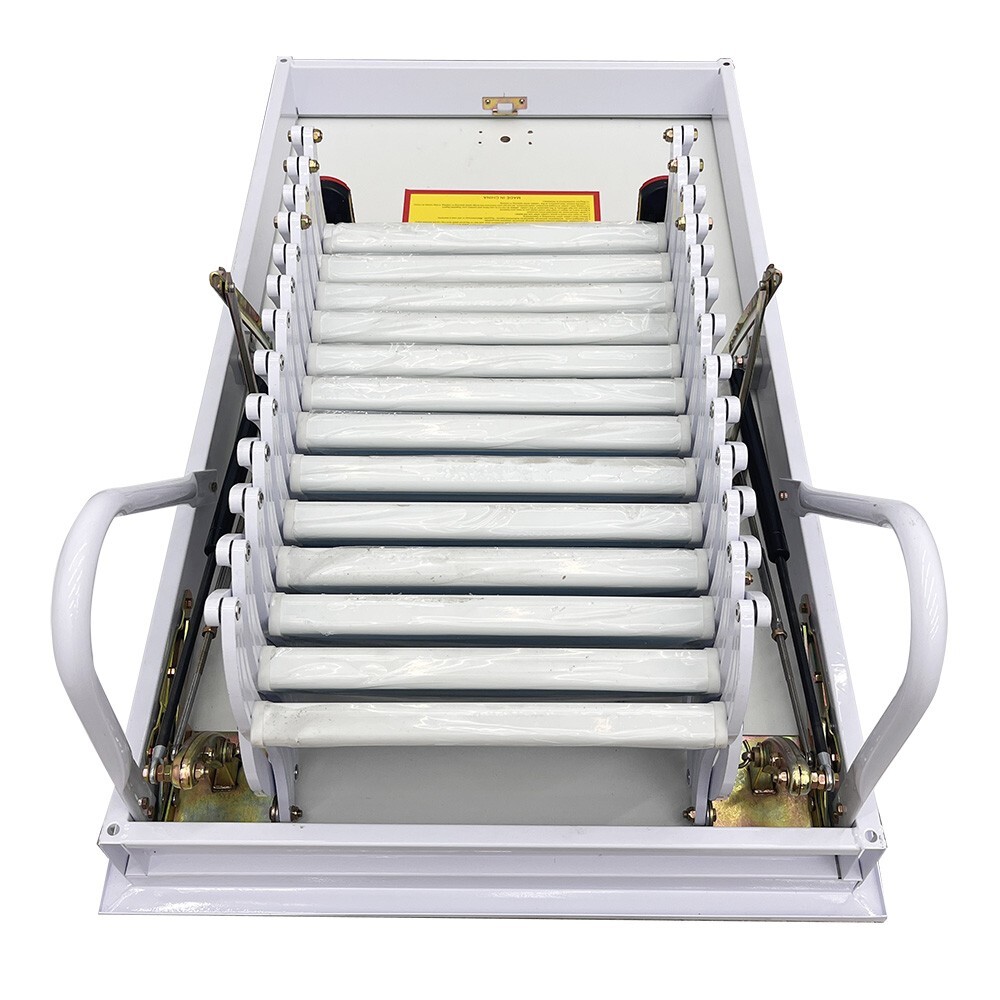 10.5ft Attic Ceiling Ladder 27.5 x 47 in Foldable Stairs Carbon Steel ...