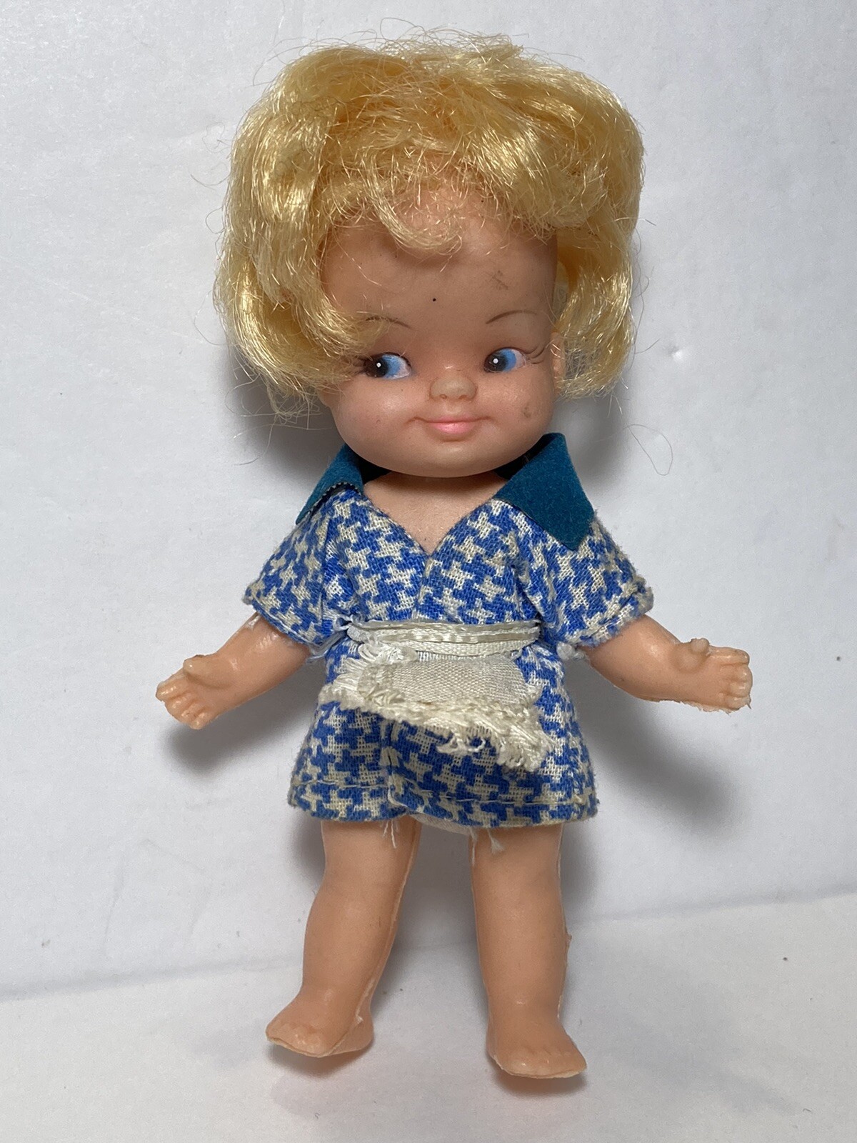 Vtg Tiny Terry Doll Clone 4.5” Side Glance Blond Hong Kong | eBay