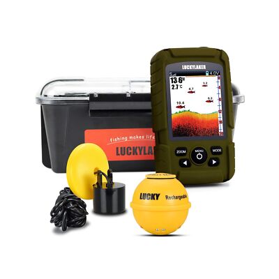 LUCKY Wireless Handheld Fish Finders Boat Wired Transducer Fishing ...