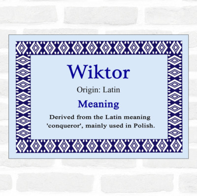 Wiktor Name Meaning Blue Certificate | eBay