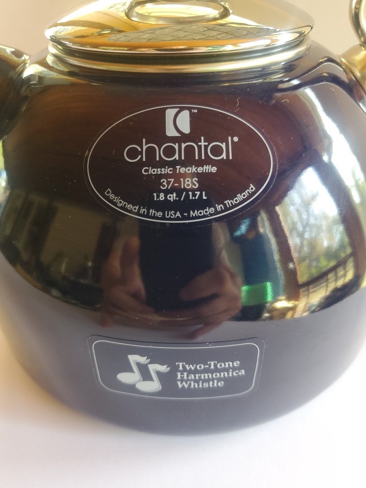 Chantal 1.8Qt 37-18S Cobalt Blue Enamel Classic Tea Kettle w Harmonica ...