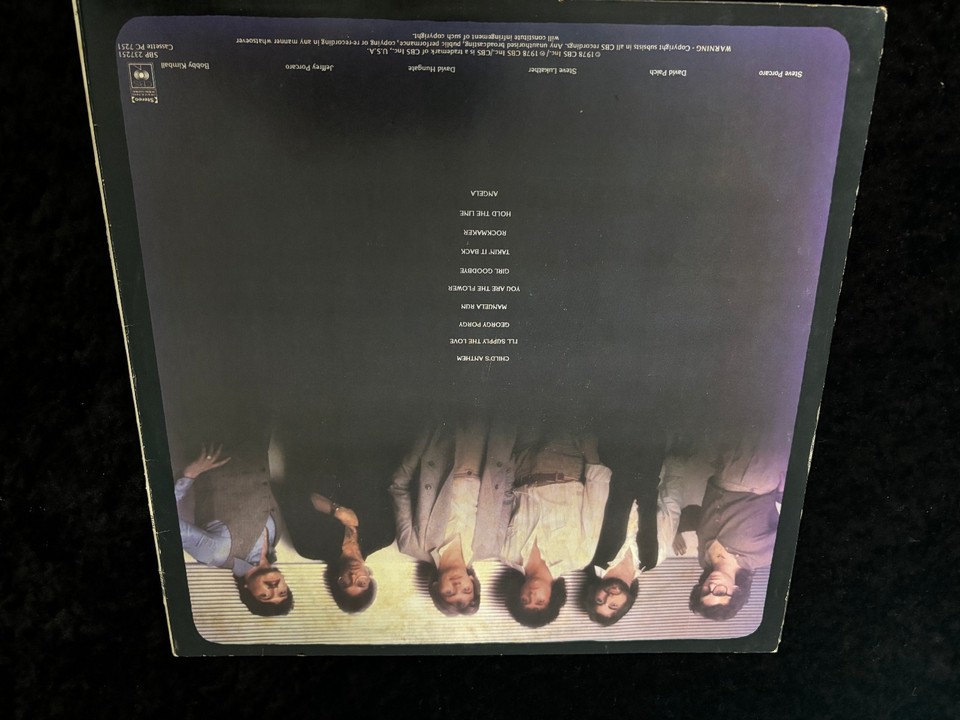 TOTO, Vinyl LP. Self Titled TOTO 1. 1978 CBS AU Pressing SBP 237251 ...