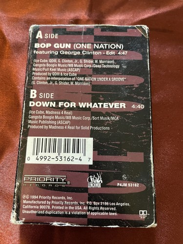 Bop Gun (One Nation) [Single] [Edited] by Ice Cube (Cassette, Aug-1994 ...