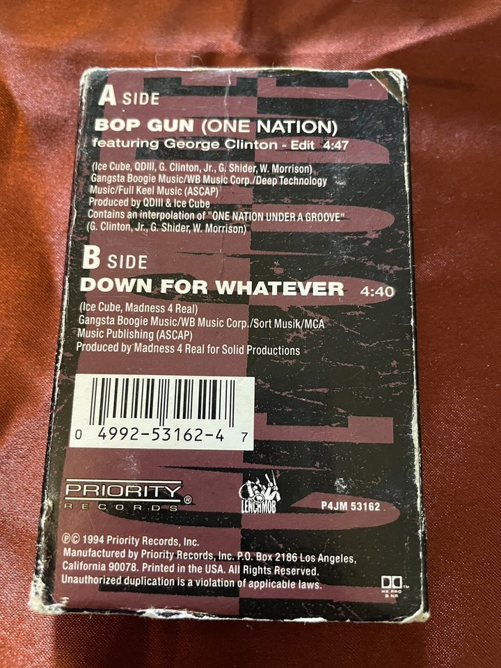 Bop Gun (One Nation) [Single] [Edited] by Ice Cube (Cassette, Aug-1994 ...
