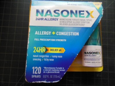 Nasonex 24Hr 50mcg Adult Nasal Spray 120 Sprays Exp 2/2025 370030165773 ...