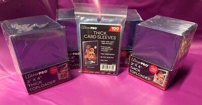 4 Packs of 25=100 Ultra PRO 100pt Top Loads Toploaders & 100 Thick ...