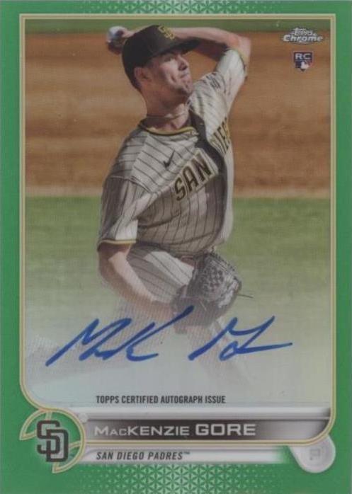 2022 Topps Chrome - Rookie Autographs Mackenzie Gore #RA-MG Green ...