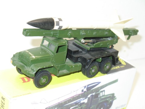Dinky Toys, Honest John Military Lance Rocket Original, Rare Base Black ...