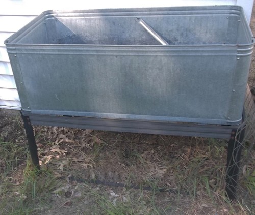 Preowned Large Galvanized Garden Trough w/ Stand | eBay