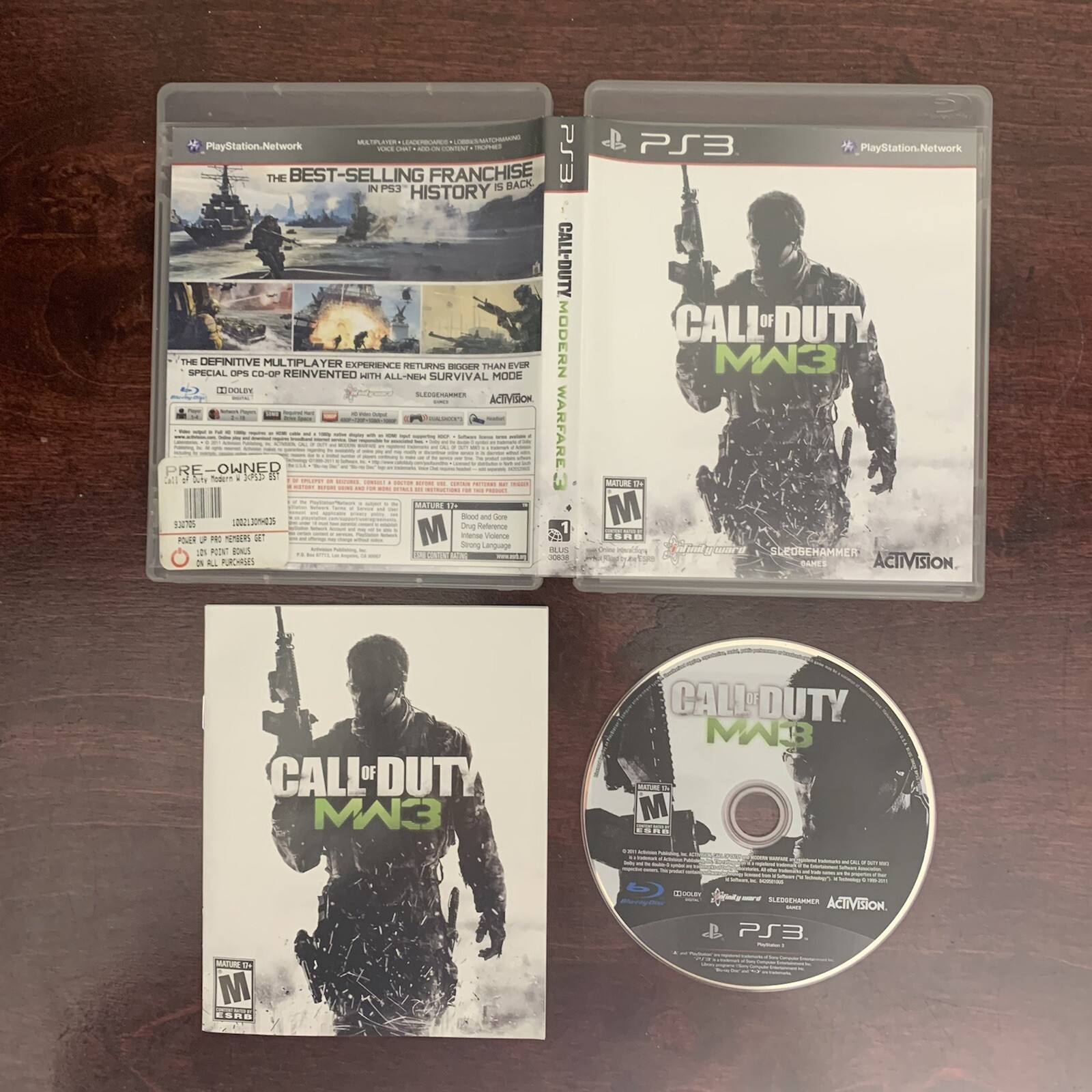 Call of Duty Modern Warfare 3 MW3 Sony PlayStation 3 PS3 Tested CIB ...