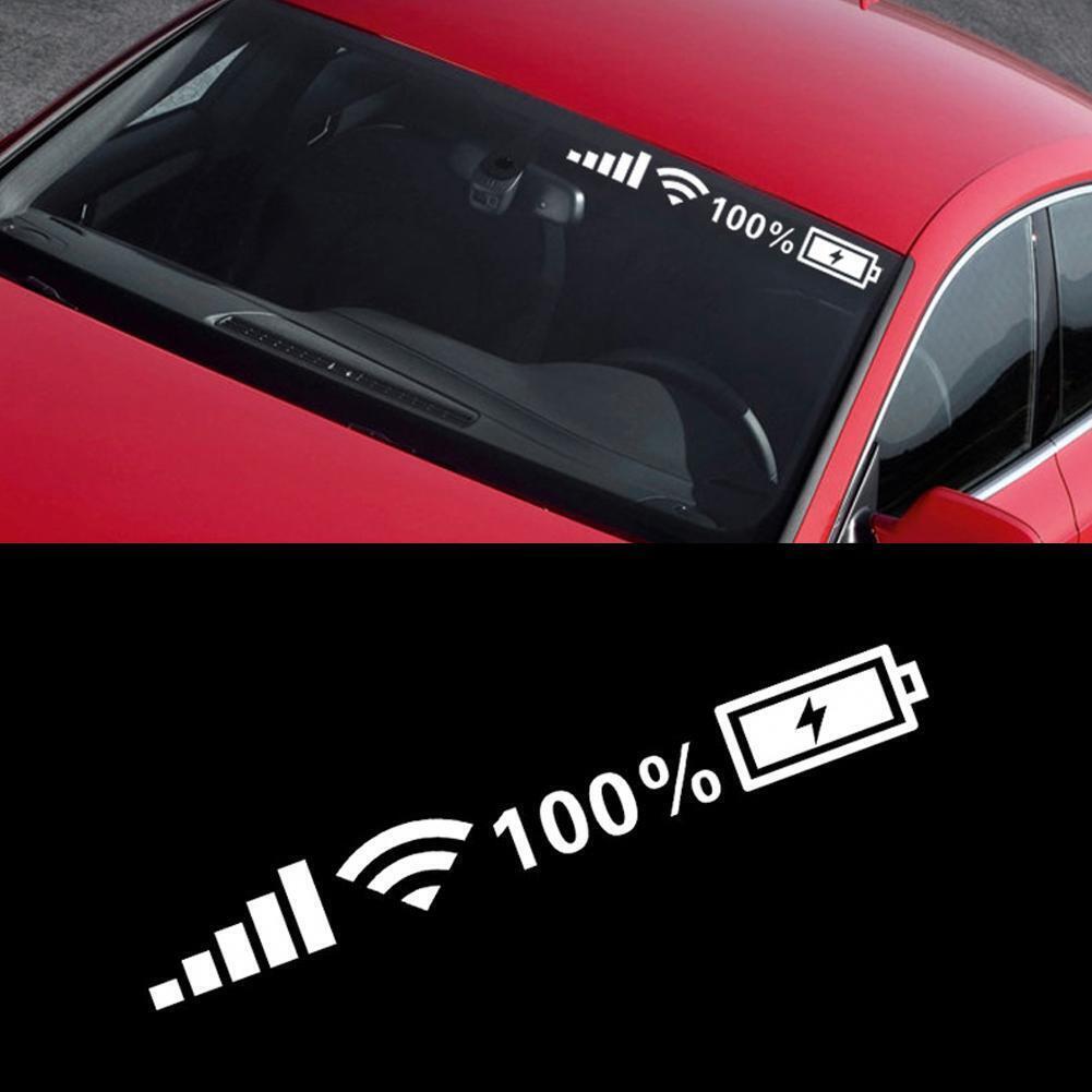 Car Fun Personalized Decoration Front Rear Windshield Battery Stickers ...