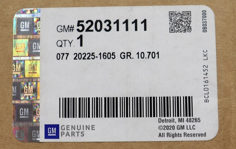 NEW OEM GM Front Right Door Glass Channel Run 52031111 Colorado Canyon ...