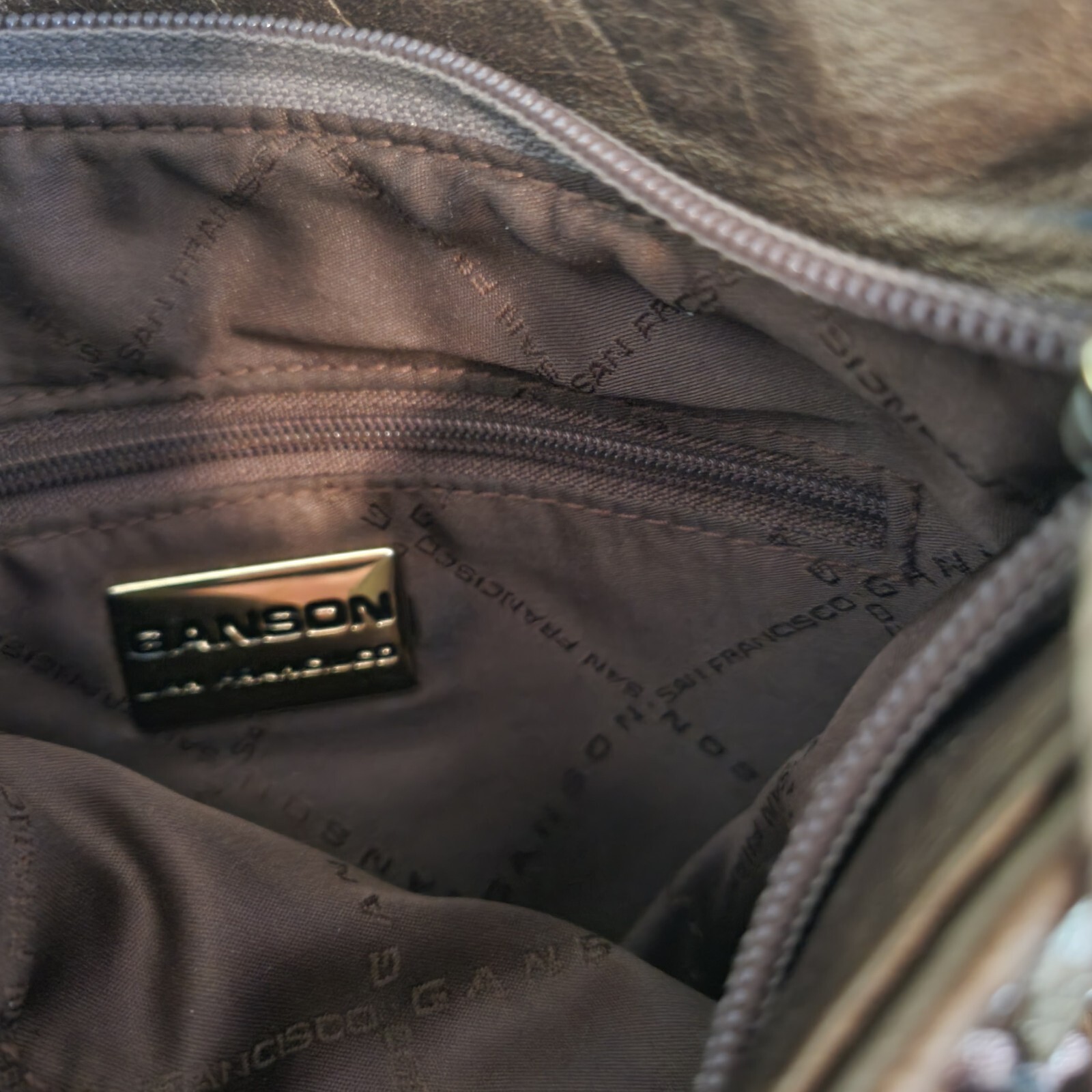 VINTAGE GANSON Bag Purse Metallic Leather with Tassel… - Gem