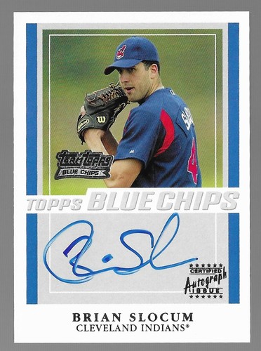Brian Slocum 2003 Topps Blue Chips Autograph #TT-BS Cleveland Indians ...