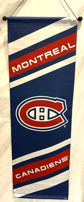 Montreal Canadiens Suede Banner w/ Hanger Two-Sided 15"x46" NHL Team ...