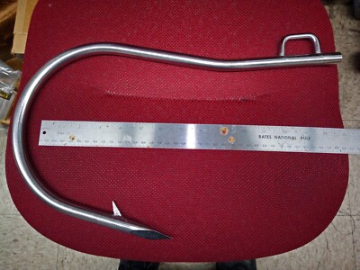 Flying Gaff Hook Stainless Steel 17" long 8 1/2" Bite | eBay