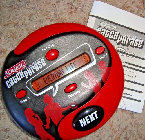 Scrabble Handheld Pass Catch Phrase Electronic Party Team Game Hasbro ...