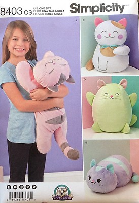 Simplicity Pattern 8403 Stuffed Kitties Assorted Styles & Sizes | eBay