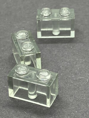 LEGO 1x2 Brick Part 3004 - (3) Trans Clear | eBay