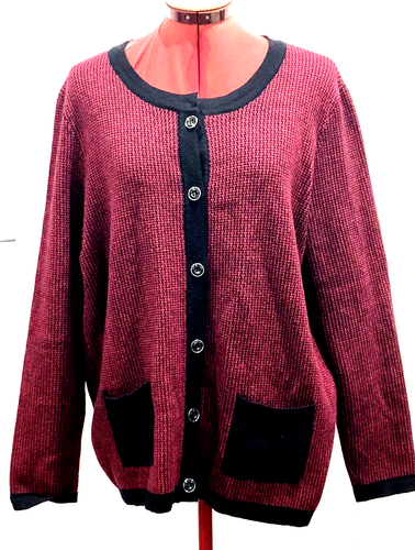 Black Pepper By Breakaway Women’s Cardigan Red Black Size L | eBay