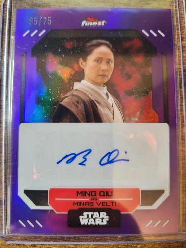 2023 Topps Finest Star Wars Ming Qiu Minas Velti Purple Refractor /75 ...