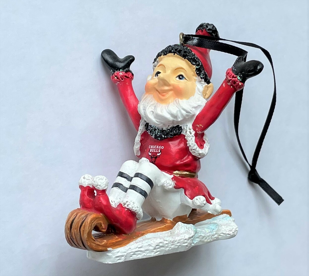 NBA Chicago Bulls Elf On Sled Christmas Tree Ornament Decoration ...