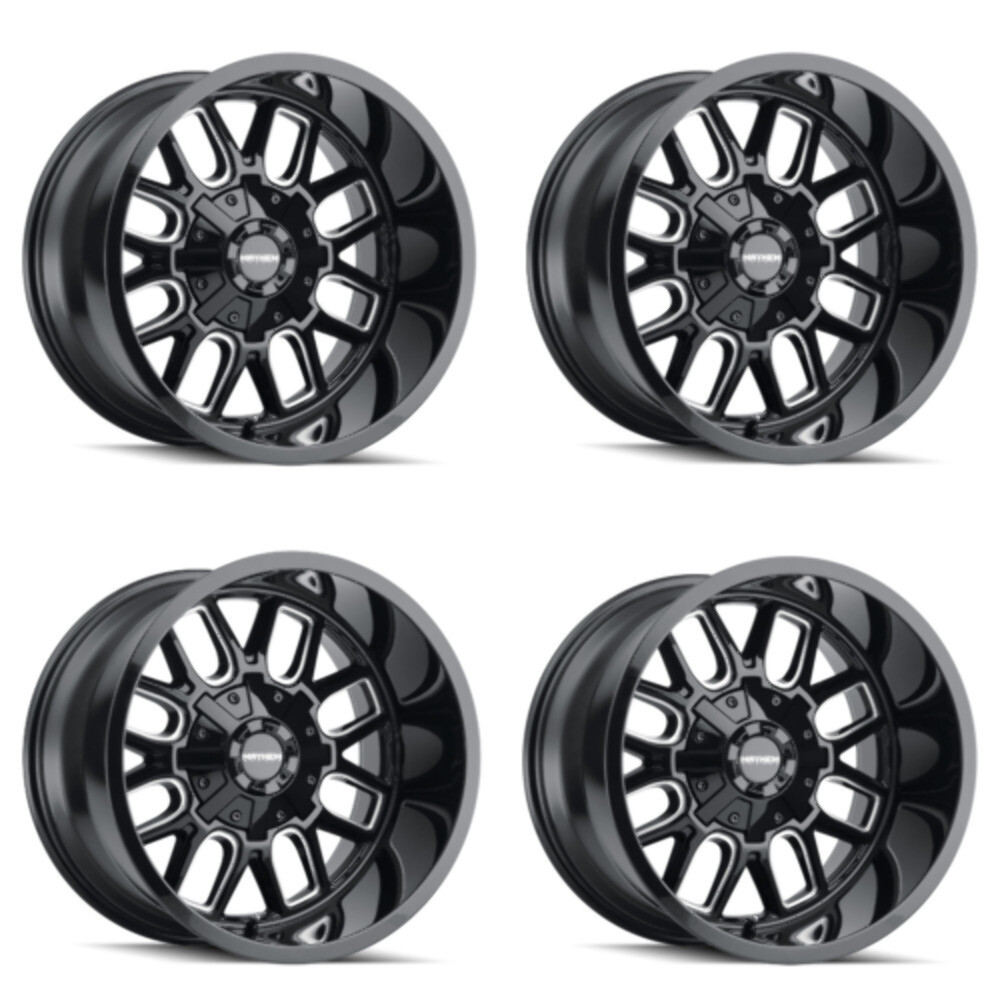 Set 4 20" Mayhem Cogent 20x9 Black Milled 5x5 5x135 Wheels 0mm Rims | eBay