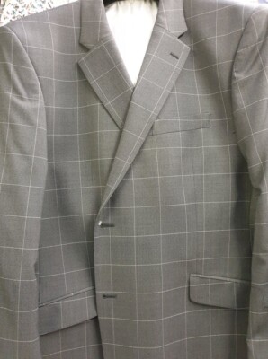 HUGO JAMES CHARCOAL CHECK SUIT JACKET REGULAR LENGTH 50"52"54"56"58"60 ...