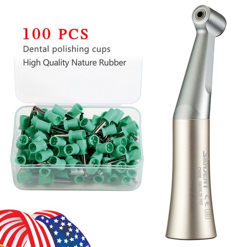 100*Dental Polishing Prophy Cups Green/ Low Speed Contra Angle ...