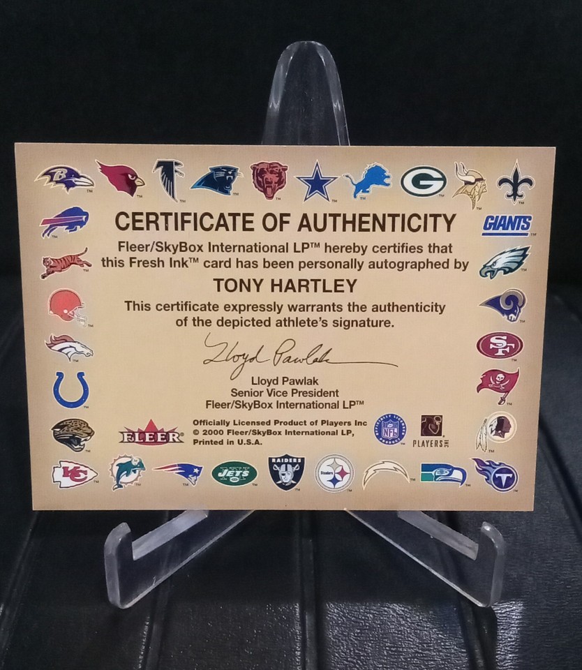2000 Fleer Tradition Autographics Tony Hartley Auto Oregon Ducks | eBay