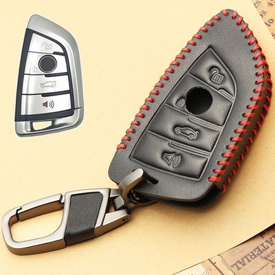 PU Leather Car Key Fob Cover Case Shell For BMW 5 7 Series G11 X1 X4 X5 ...