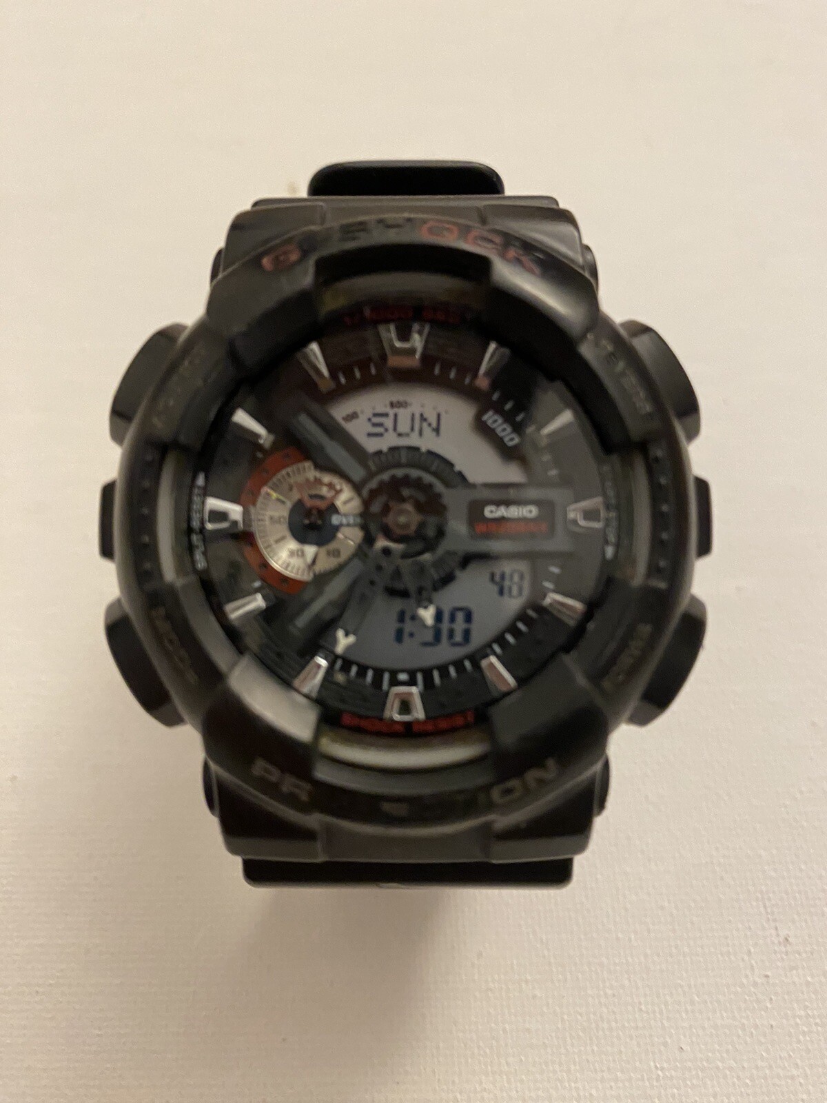 Casio G-Shock Protection Men's Black Red Water Proof Analog Wristwatch ...
