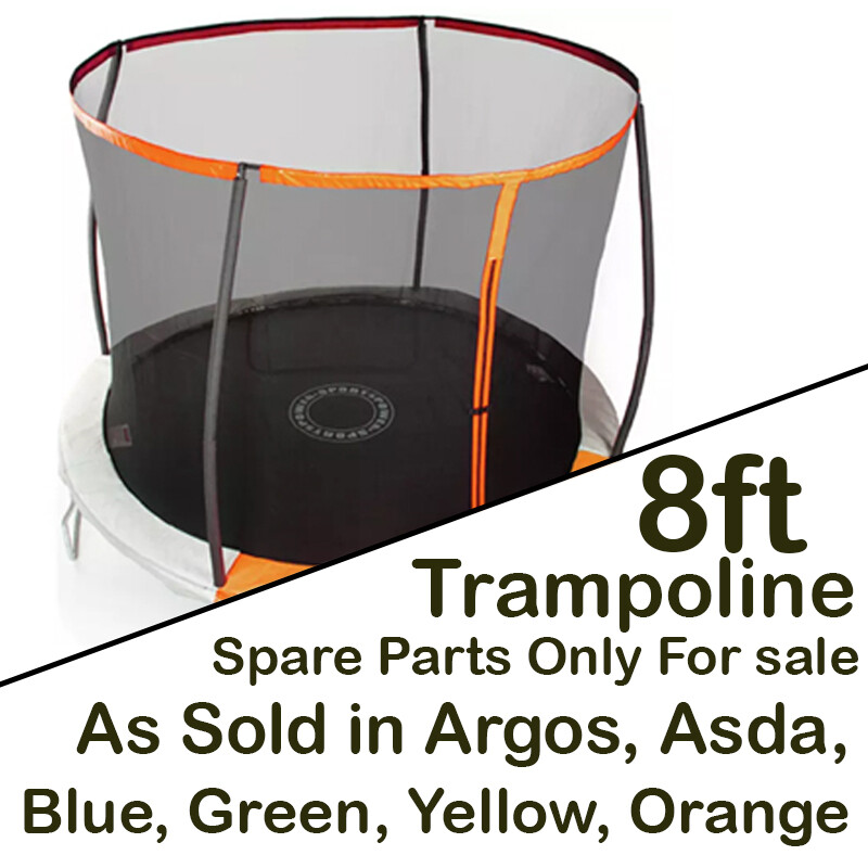 8ft Trampoline Spares All Parts Available Pads, Net, Frame, Springs ...