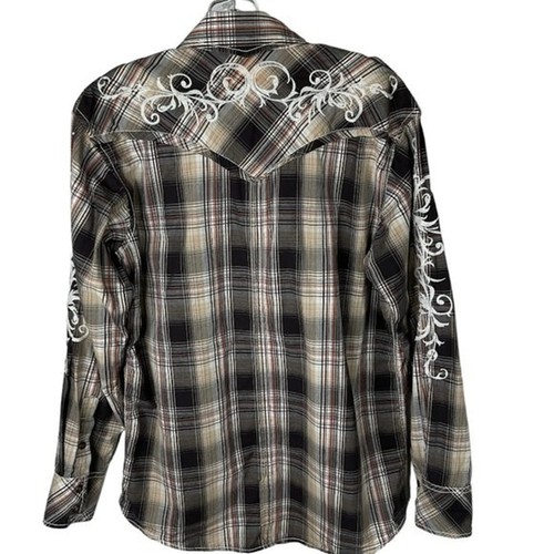 PANHANDLE SLIM 90 PROOF Womens Snap Front Western Shirt Plaid ...